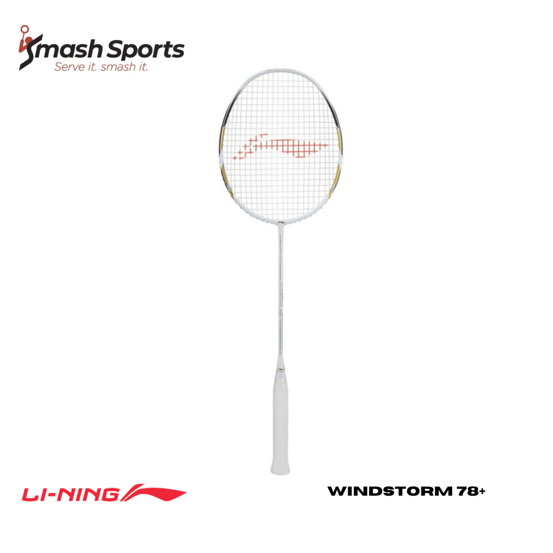 Li-Ning Windstorm 78+ Badminton Racket (White/Black/Gold) | Lazada ...