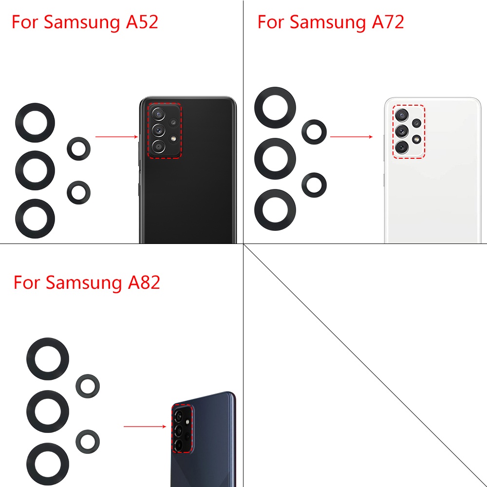 /LotReplacement Rear Back Camera Glass Lens For Samsung A32 A52 A72 A82 ...