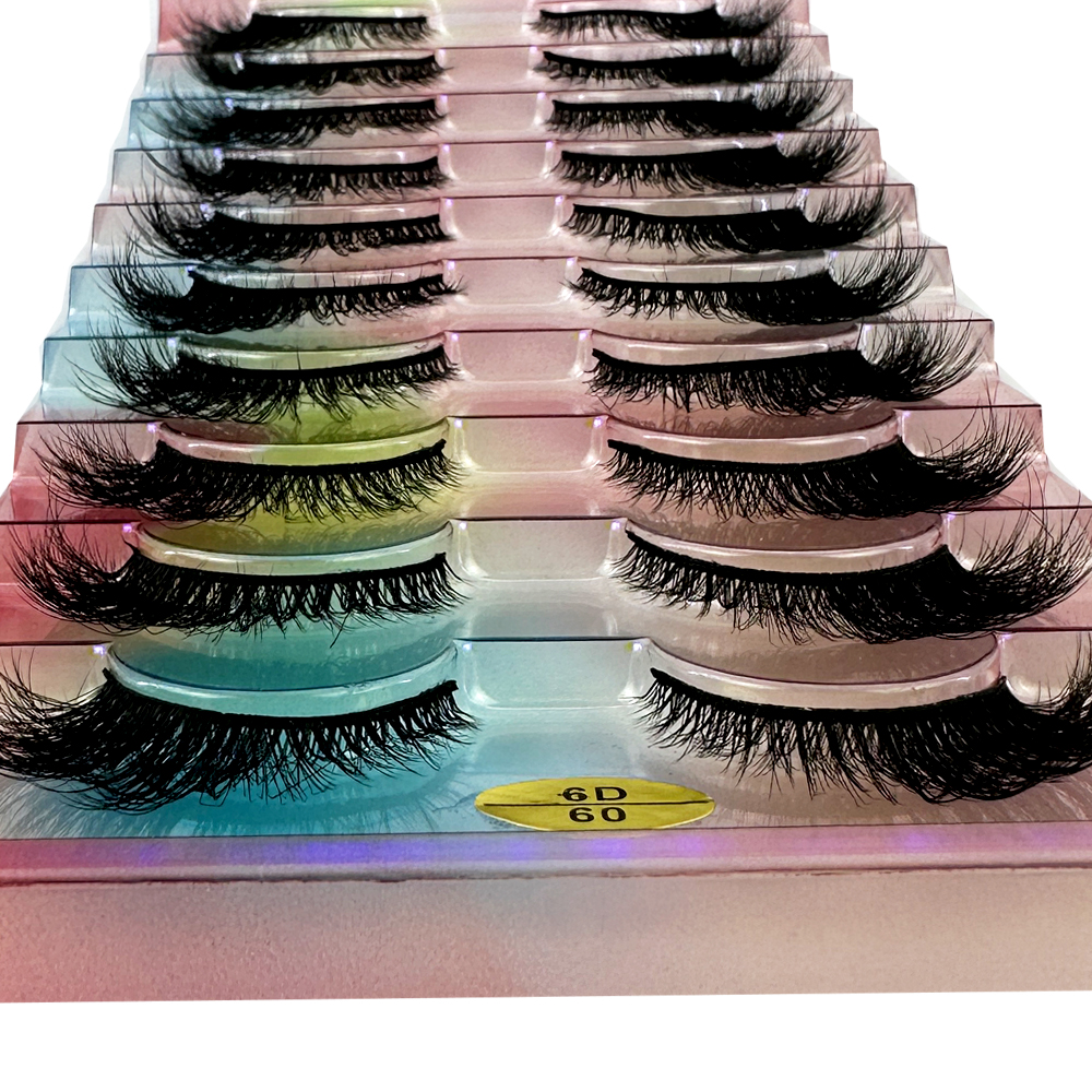 NEW 10 Pairs 3d False Eyelashes Cat Eye Wispy end eye elongated Thick ...