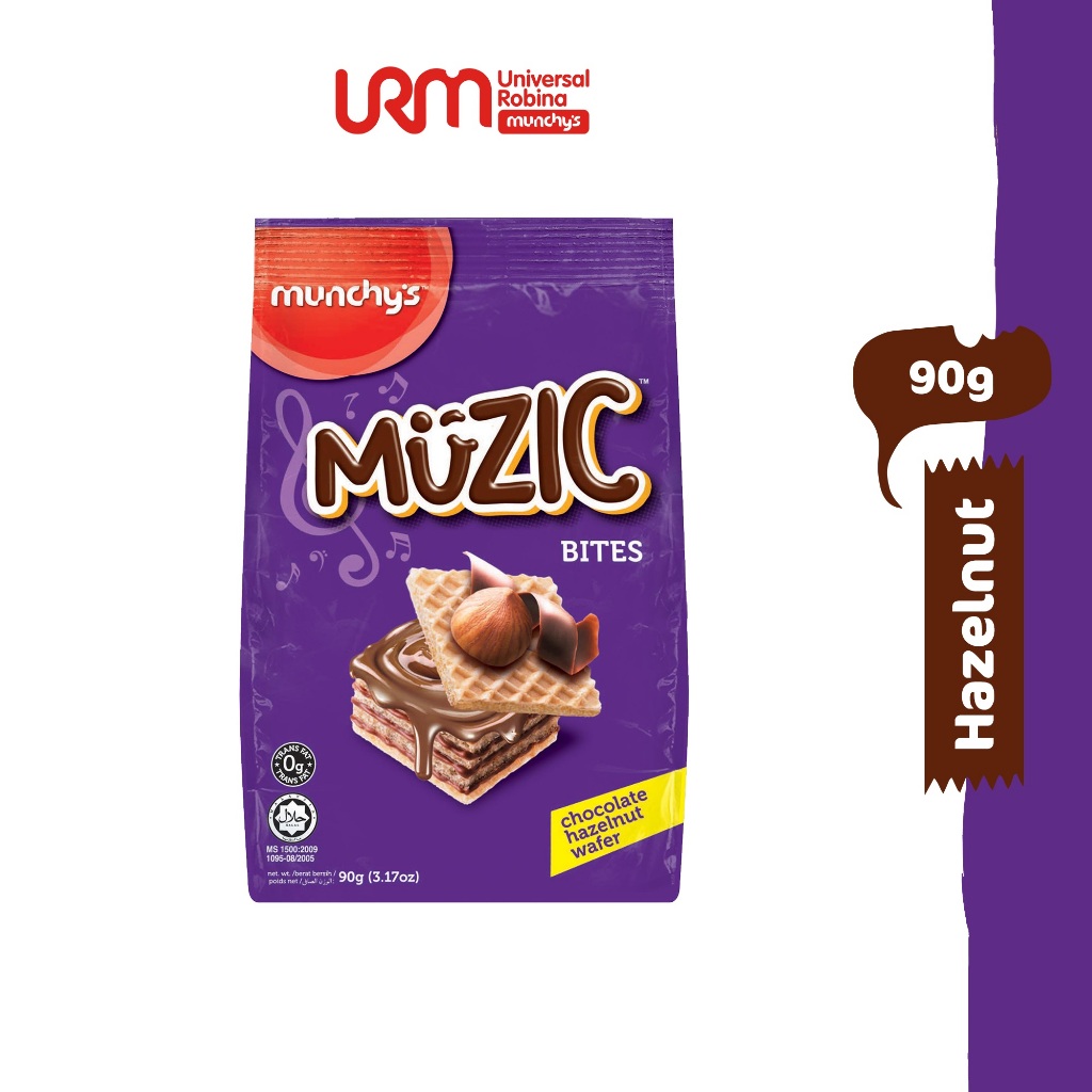Munchy's Muzic Wafer Bites 90g Biskut Cube Petak Tradional Halal Wafer ...
