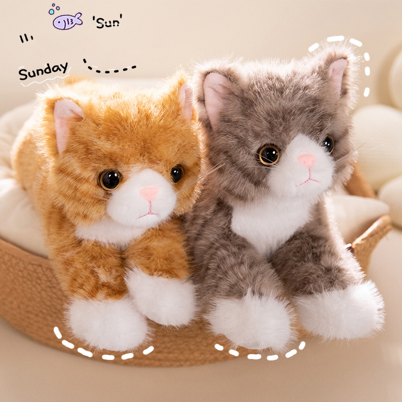 【Trick or Treat Alliance Mall】Cute Cat Plush Toy Simulation Stuffed ...