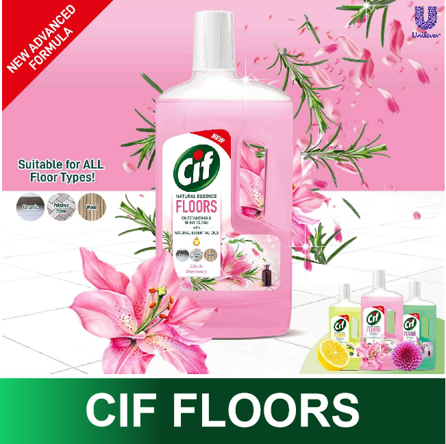 CIF Floor Cleaner (Wild Orchid/Ocean) 950ml | Lazada Singapore