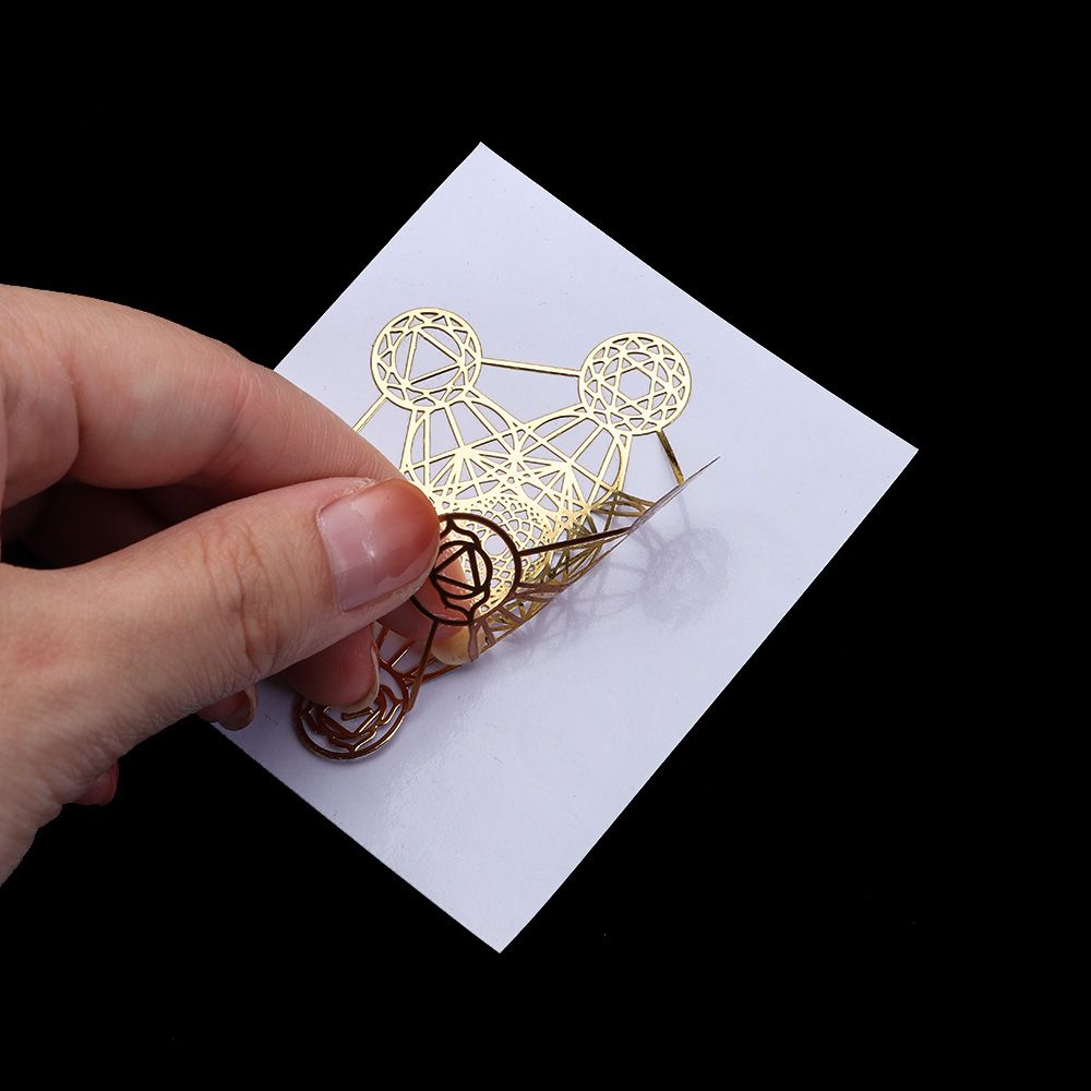 Jewelry Tool Art Crafts Gold Color Sacred Geometric Sticker Metal ...