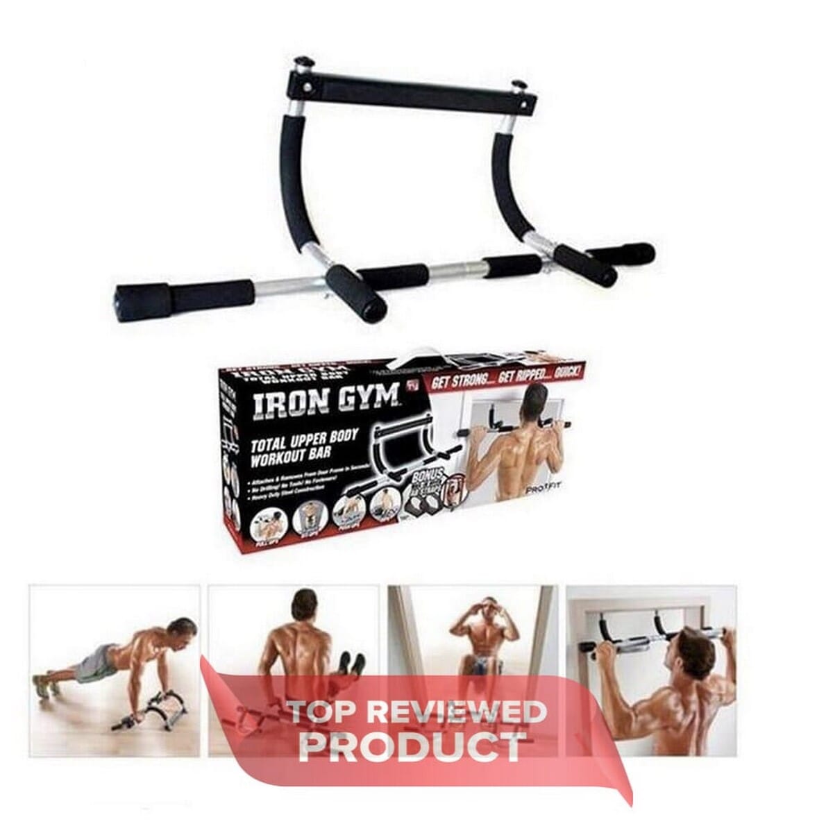 Portable Uplifting Iron Gym Upper Body Workout Home Bar - Black | Daraz.lk