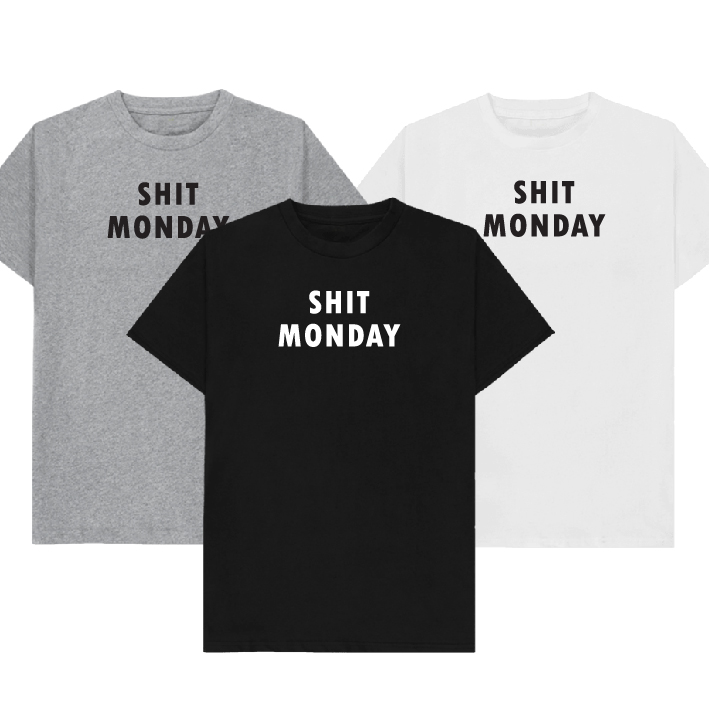 เสื้อยืดลาย SHIT MONDAY เก็บเงินปลายทาง ตรงปก 100% เสื้อยืดผู้ชาย เสื้อ ...