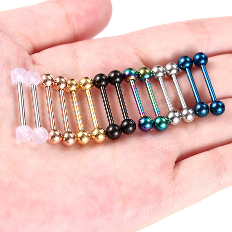 Dumbbell stainless steel ear bone nail ear piercing nose nail lip nail ...