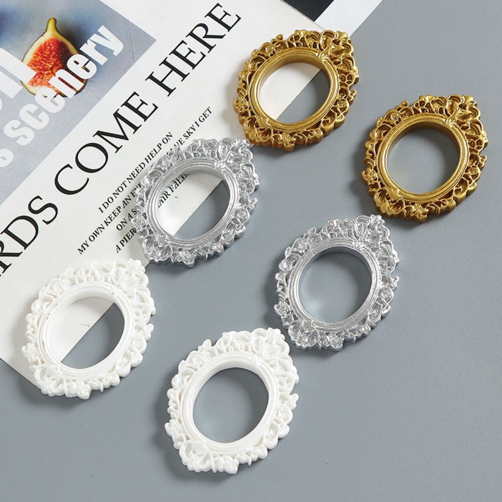 Multi-purpose DIY Resin Photo Frame Miniature 3D Mini Mirror Props ...