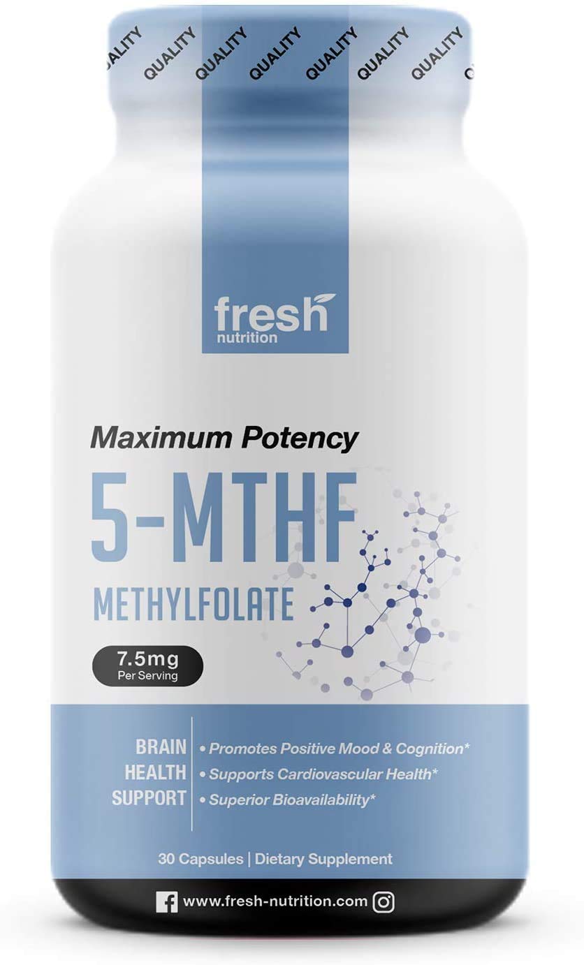 Fresh Nutrition L Methylfolate 7.5mg – DNA Verified for Maximum Potency ...