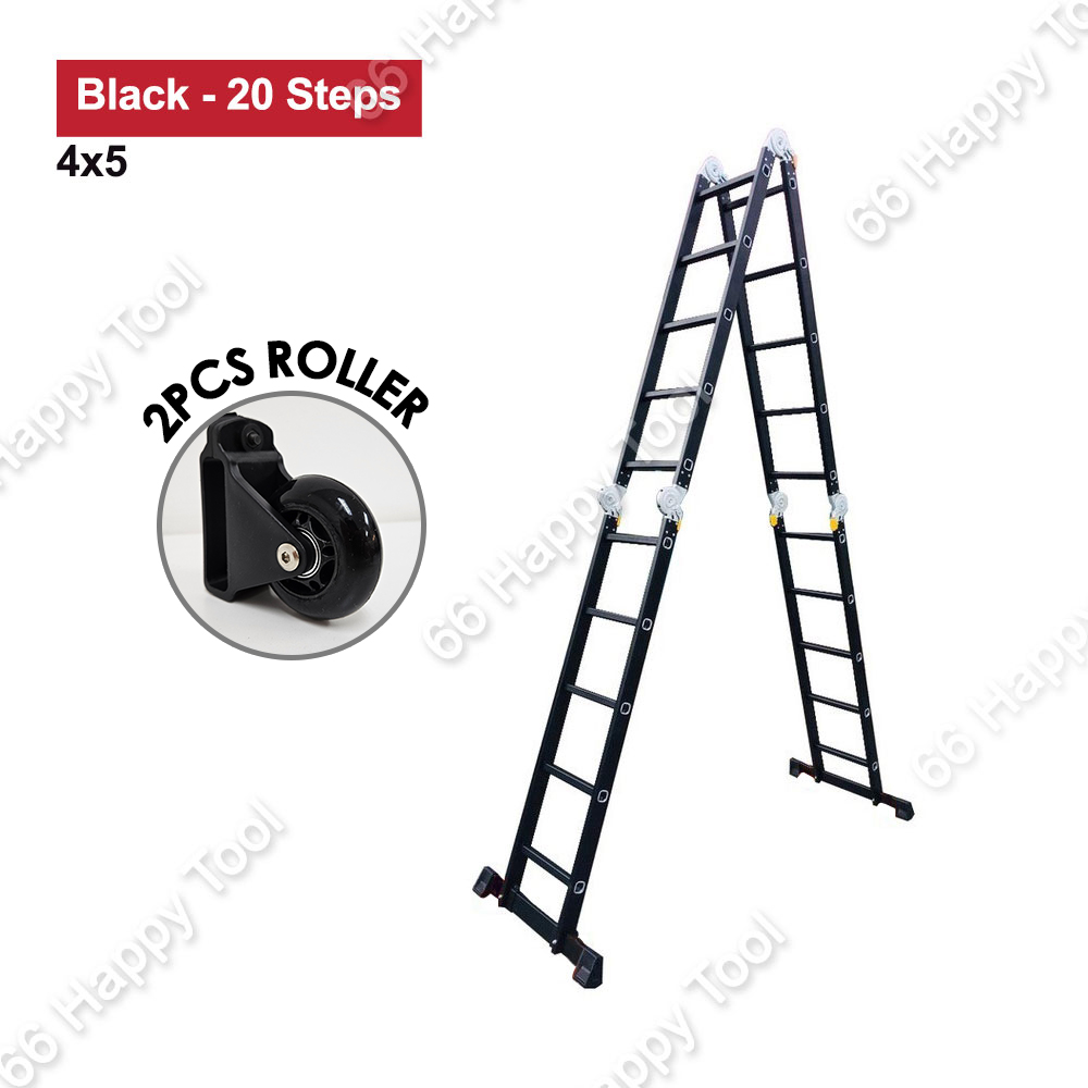 Multipurpose Aluminium Ladder 20 / 24 Steps Heavy Duty Multi Purpose ...