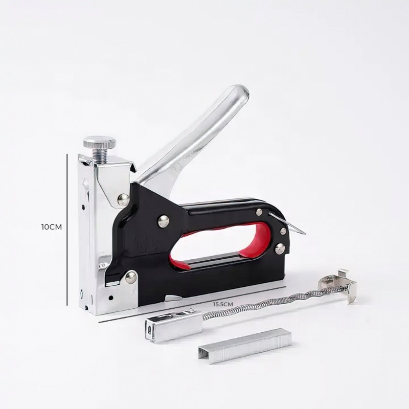 Gratis 600 paku 3 in 1 Deli Stapler Gun / Staples Tembak 4-8mm Perkakas ...