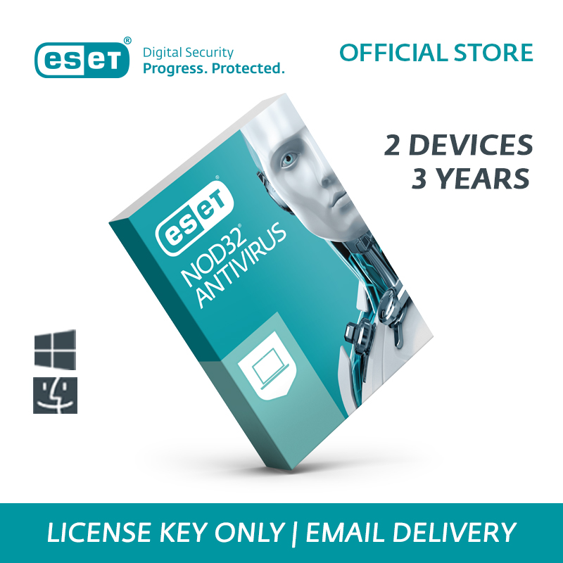 ESET NOD32 Antivirus 2 Devices 3 Years - License Key Only | Lazada Singapore