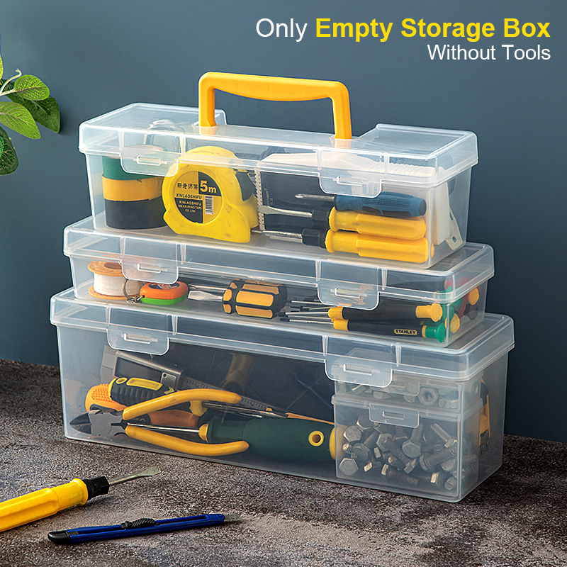 Plastic Organizer Box Transparent Portable Multipurpose Electrician ...