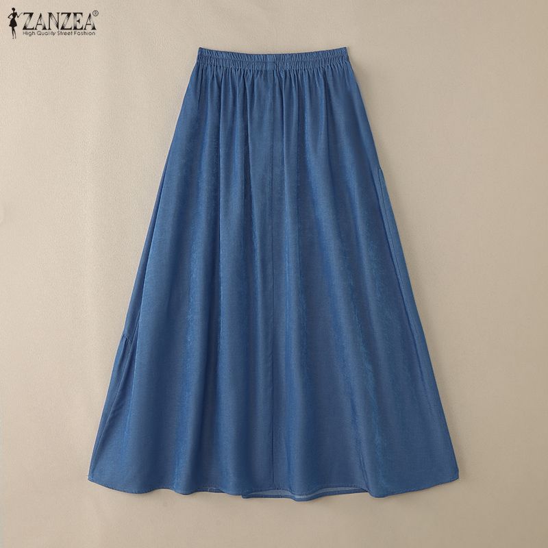 ZANZEA Korean Style Women Fashion High Waist Bowknot Skirts A-Line ...