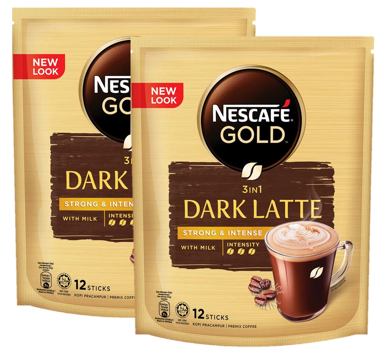 Nescafe Gold Dark Latte 3in1 Coffee Mixed เนสกาแฟ โกลด์ ดาร์ก ลาเต้ 3 ...