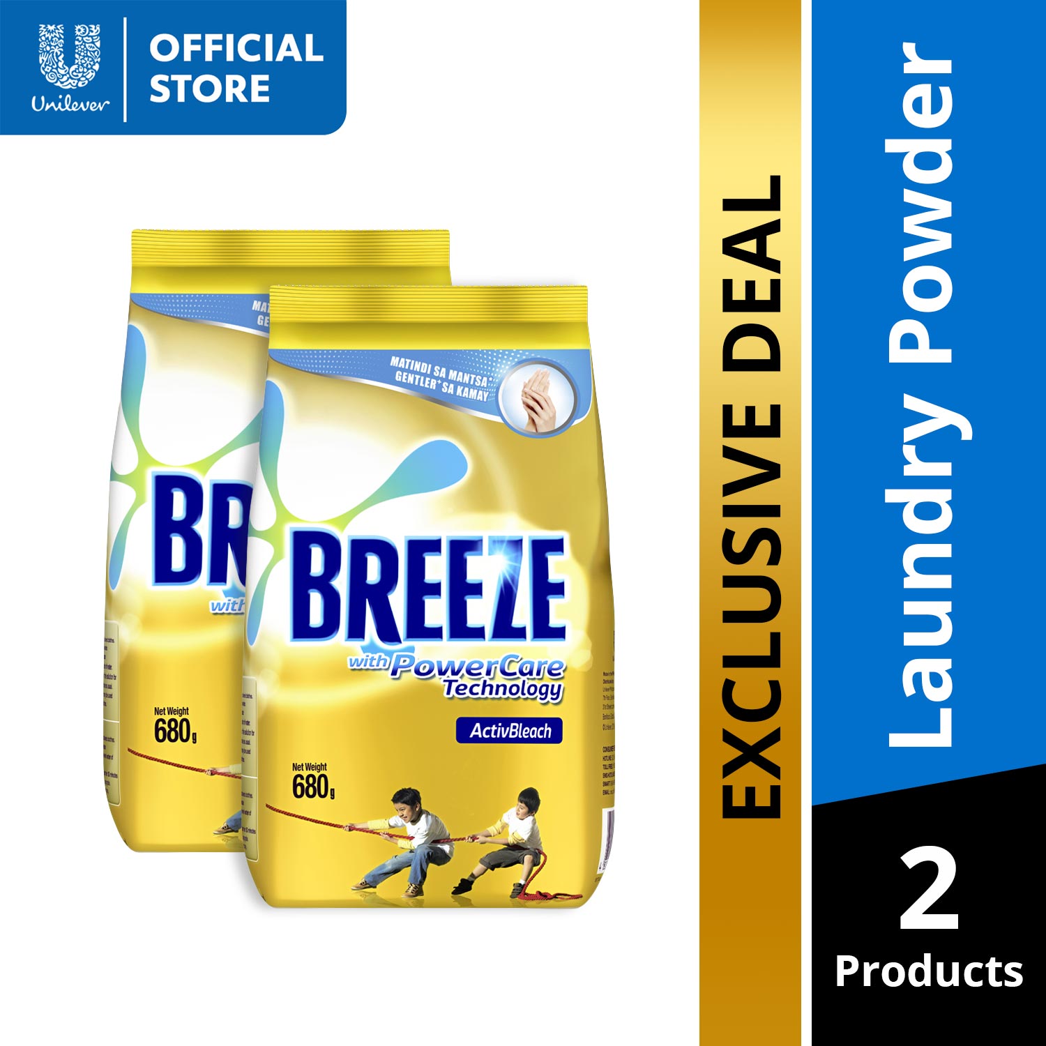 Breeze Powder Detergent ActivBleach 680g x2 | Lazada PH