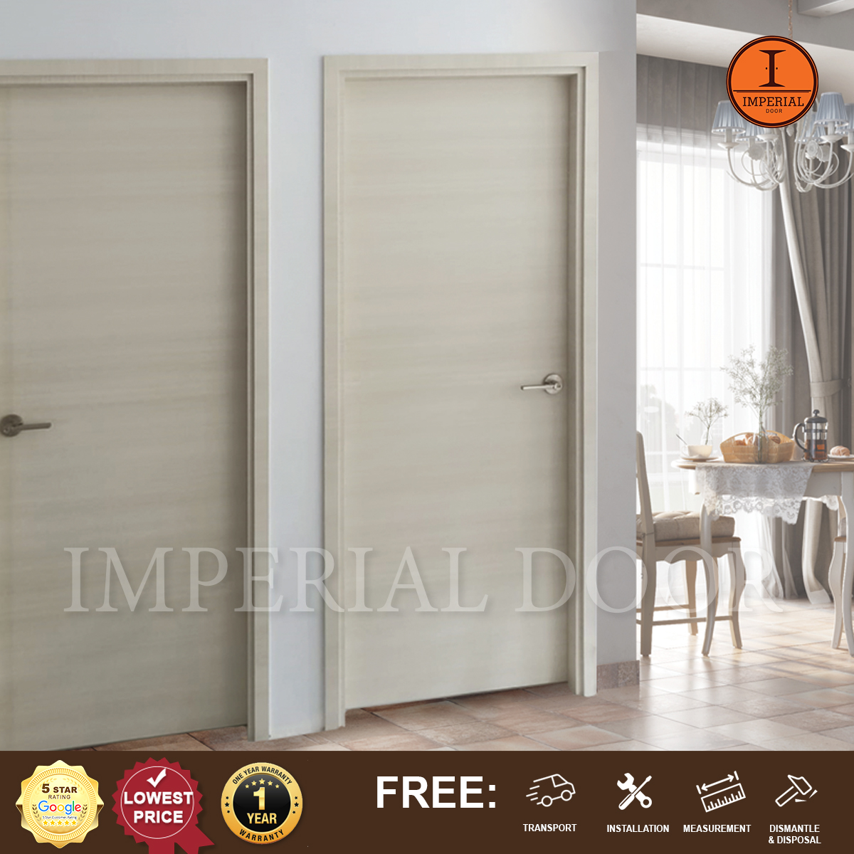 Solid Laminate Bedroom Door For HDB Door, BTO Resale Flats Condo Doors ...