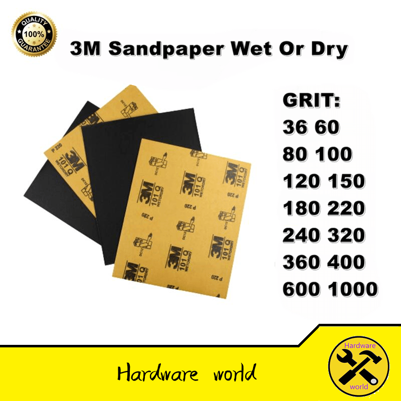3M SANDPAPER GRIT (WET OR DRY) LIHA 1pc. | Lazada PH