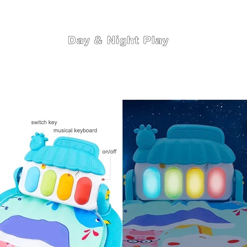 Toy Hub Musical Baby Activity Gym & Play Mat Piano Keyboard for Early ...