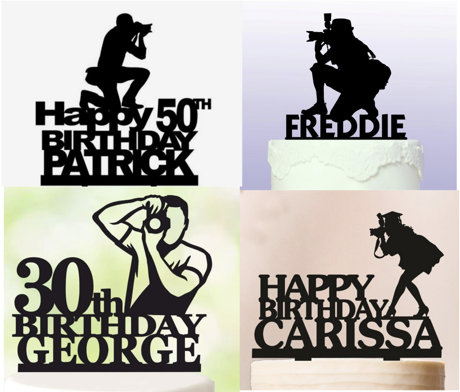 (SG Seller) Photographer Custom Cake Topper / Photographer Topper ...