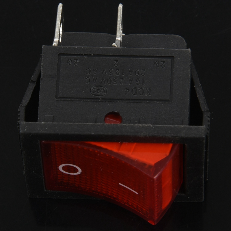 2X Red Light 4 Pin DPST ON/OFF Snap in Rocker Switch 15A/250V 20A/125V ...