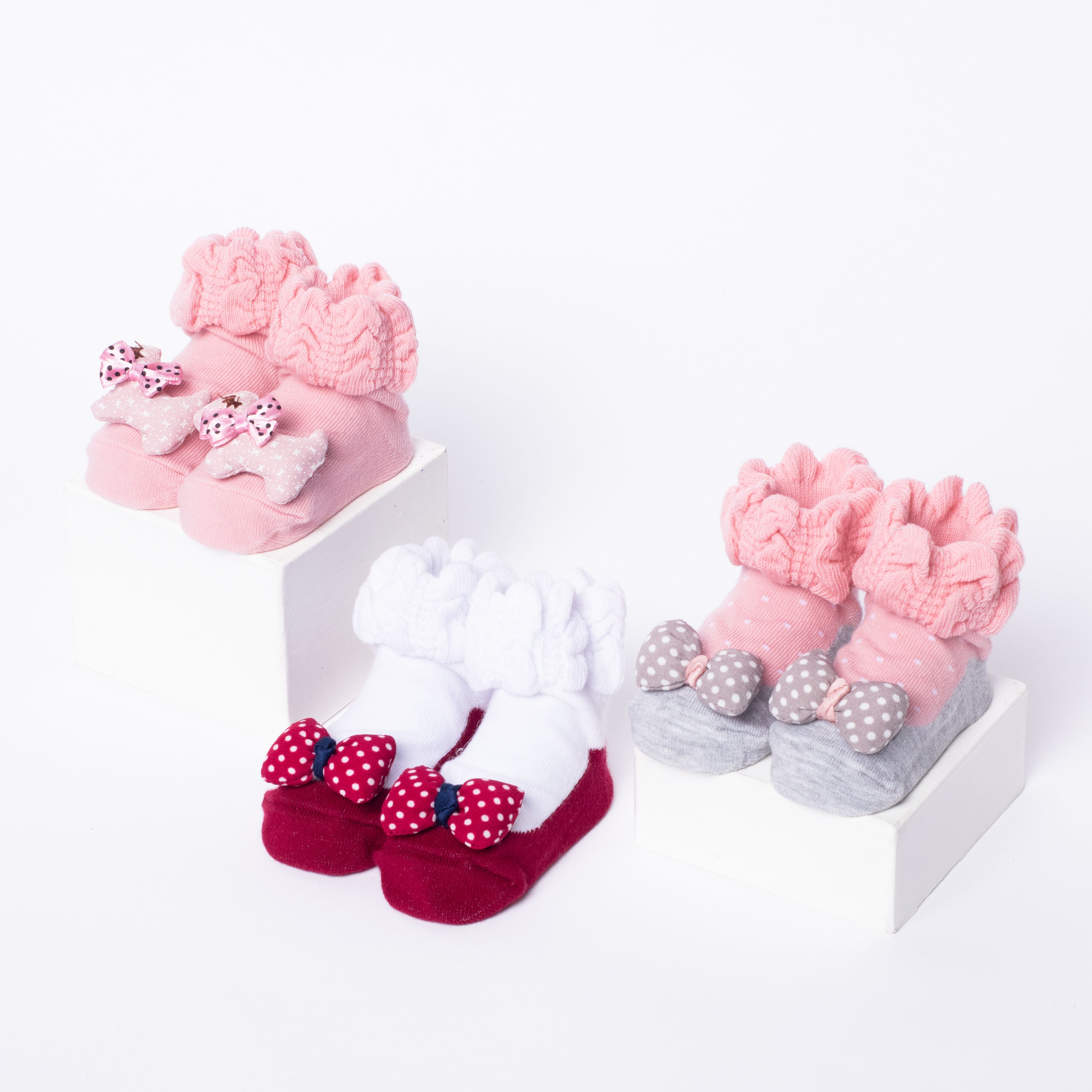 Pitcheco Pack of 3 Girl Socks Infant (6-12 mos) | Lazada PH