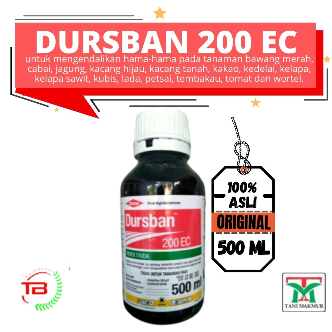 DURSBAN 200 EC 1 Liter Insektisda Pembasmi Hama Pada Tanaman Ulat ...