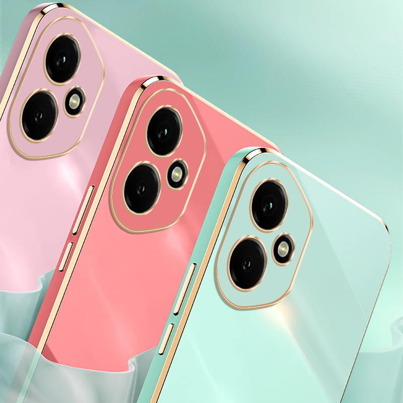 Biruiqu for Honor 400 Back Cover Luxury 6D Plating Frame Shiny Bling ...