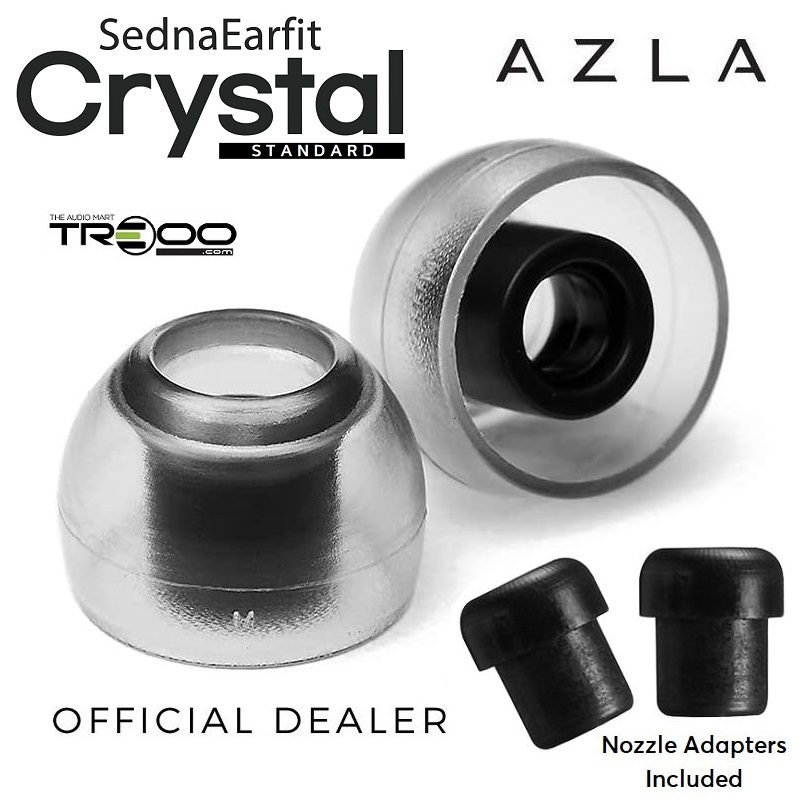 AZLA SednaEarfit Crystal Standard Liquid Silicone Rubber (LSR) Eartips ...
