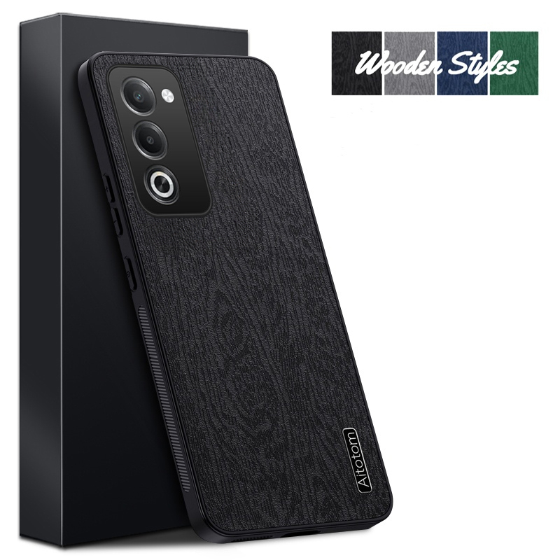 For OPPO A5 5G Case Wood Texture Canvas Hrad Shockproof For OPPO A5 ...