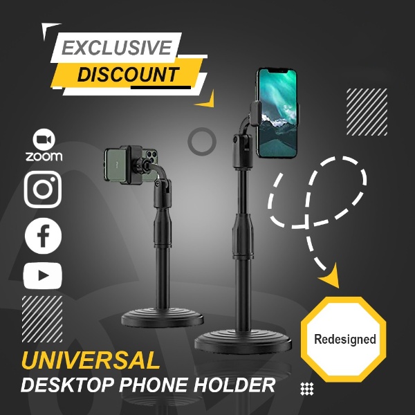 Universal Lazy Phone Holder Desk Bed Side Desktop Flexible Long Arm ...
