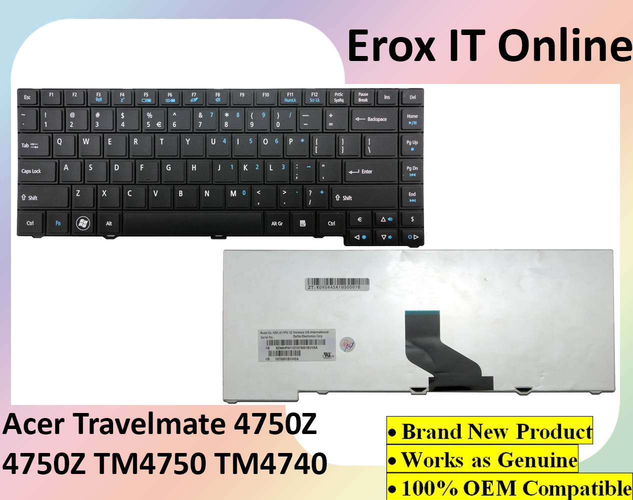 Acer TravelMate TM4750 4750Z 4750G 4745 4755 4740 9Z.N5SPW.01D Laptop ...