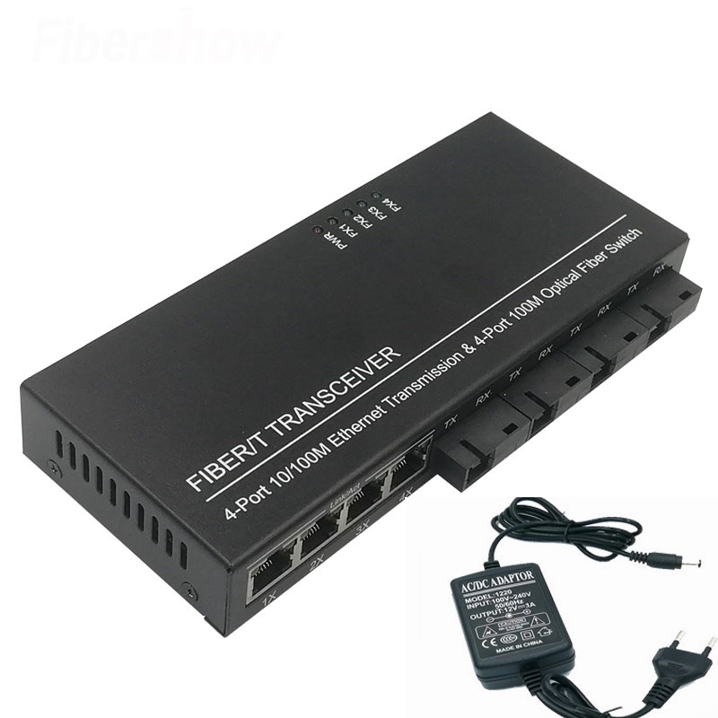Ethernet switch Fiber Optical Media Converter Single Mode 1F1E 1F2E ...