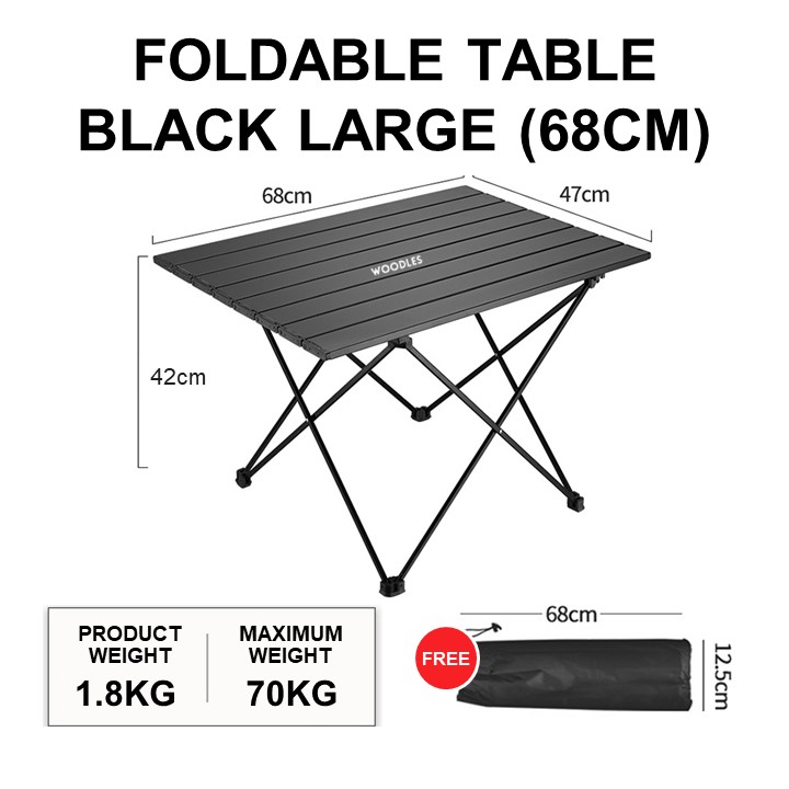 [SG Stock] WOODLES Outdoor Foldable Table Portable Table Lamp Camping ...