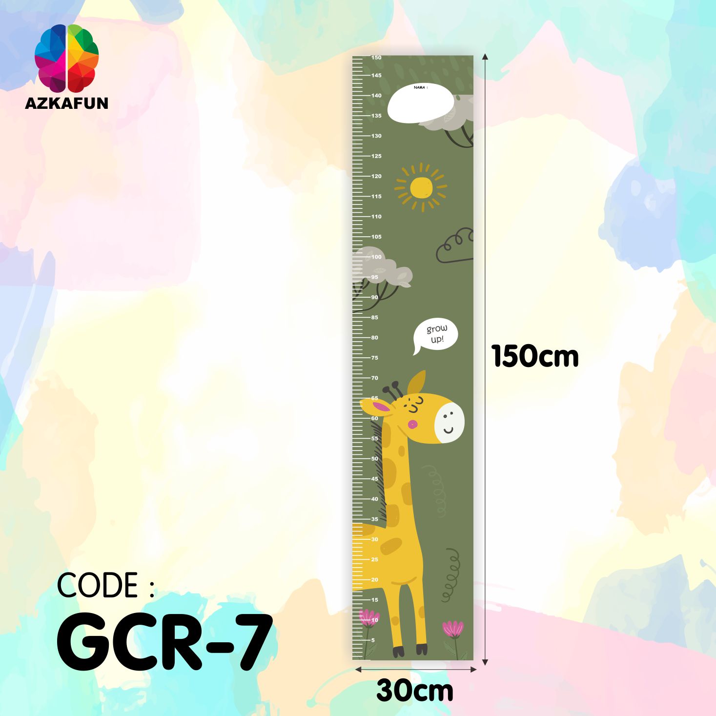 Growth Chart Anak - Pengukur tinggi badan anak tema jerapah | Lazada ...