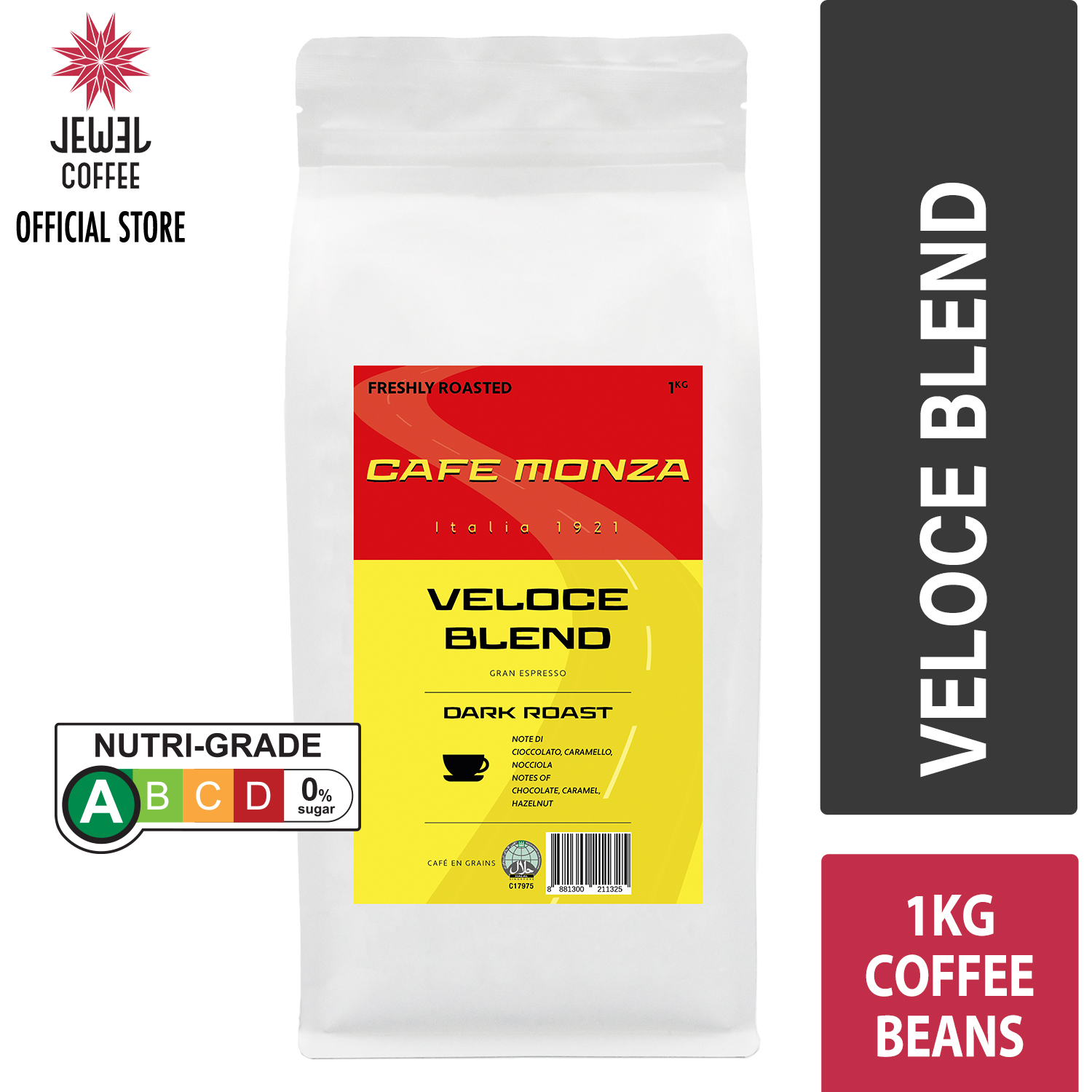 Cafe Monza Veloce Blend 1KG - Coffee Beans (Halal Certified) | Lazada ...