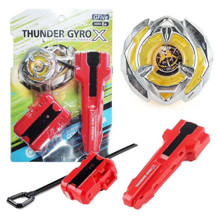Beyblade X BX-01 Dragon Beyblade Thunder Gyro X Gyroscope Series G5 Ripcord Launcher + Grip ...