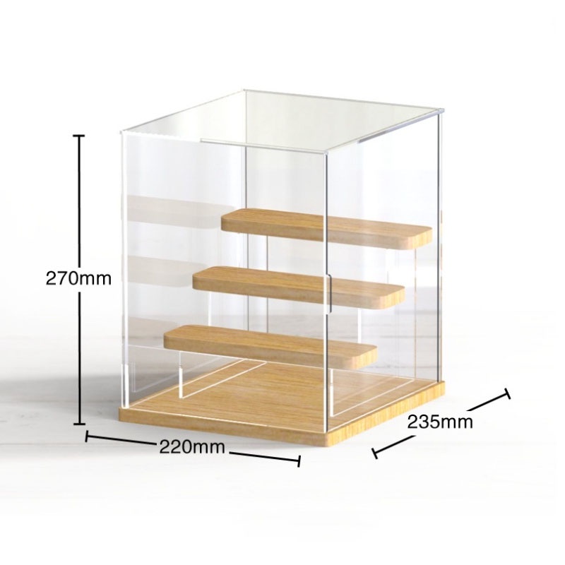 Acrylic Display Case 4 Tier Transparent Doll Display Stand Action ...