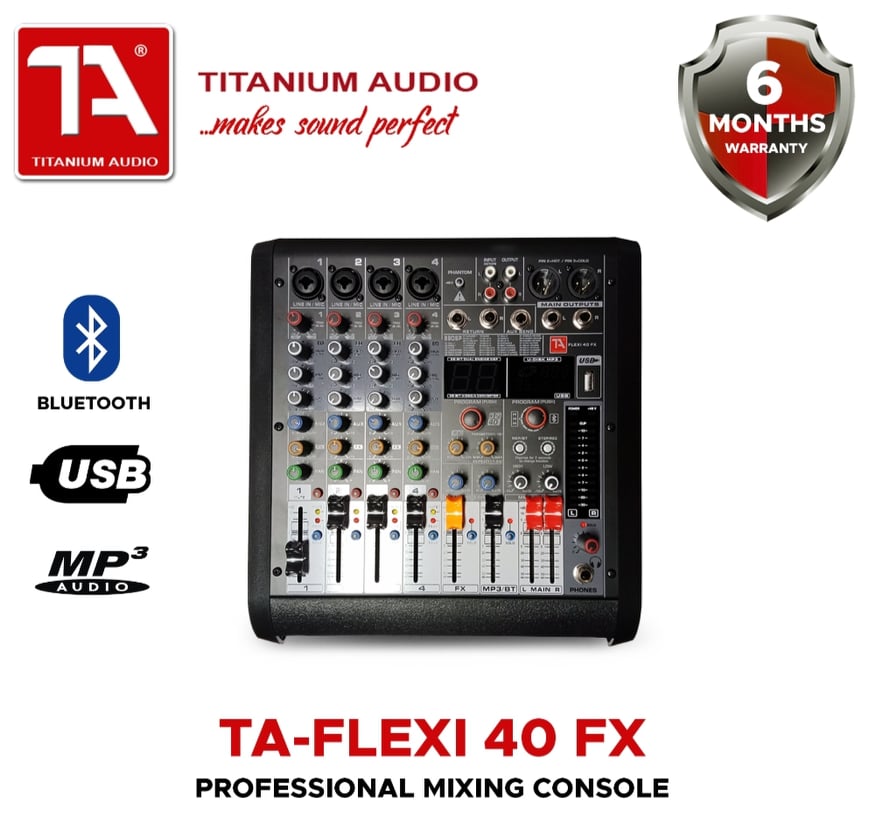 TITANIUM AUDIO FLEXI 40FX 4 CHANNEL PROFESSIONAL MIXER | Lazada PH
