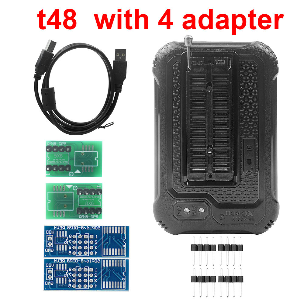 XGecu T48 Programmer 56 Pin Drivers ISP Support 21000+ with 30 adapters ...