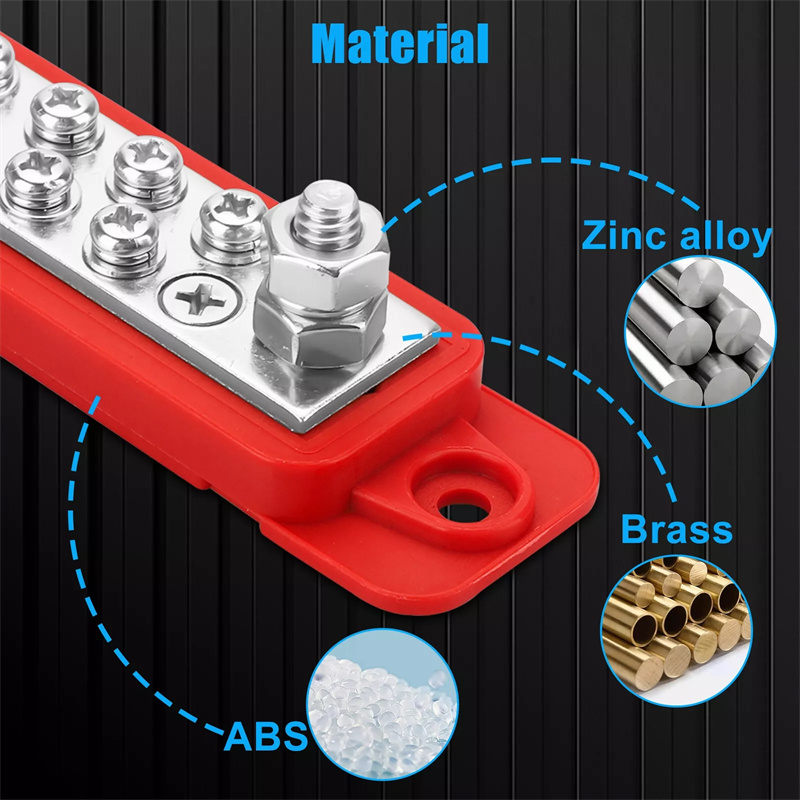 Car Terminal Block Negative Bus Bar 12V 180A Power Distribution Block ...