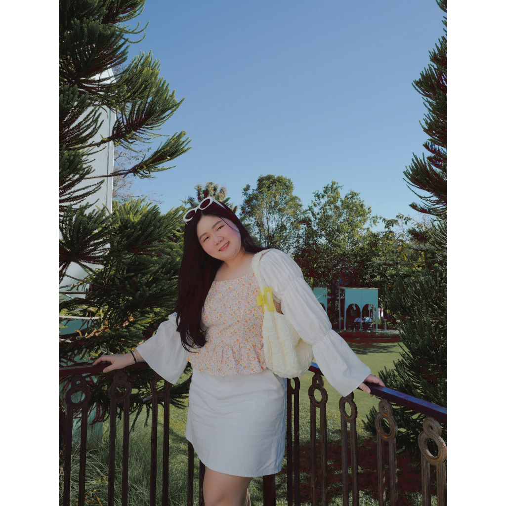 Windy เสื้อคอเหลี่ยม แขนจั้มสไตล์เกาหลี #เสื้อผ้าสาวอวบ Plussize | Lazada.co.th