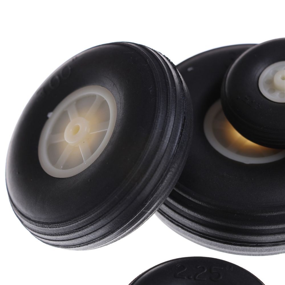 1pair Tail Wheel Black Rc Airplane Replacement Plastic Hub Plane Parts ...