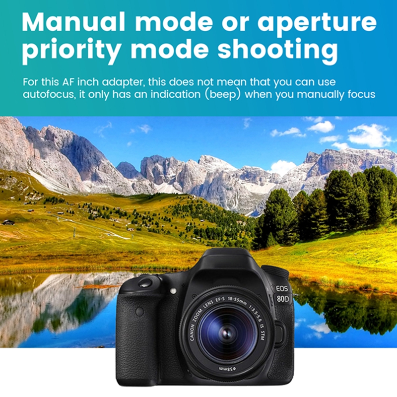 AF Confirm Lens Adapter For Nikon F AI AIS Lens to Canon EOS EF 5D 7D ...