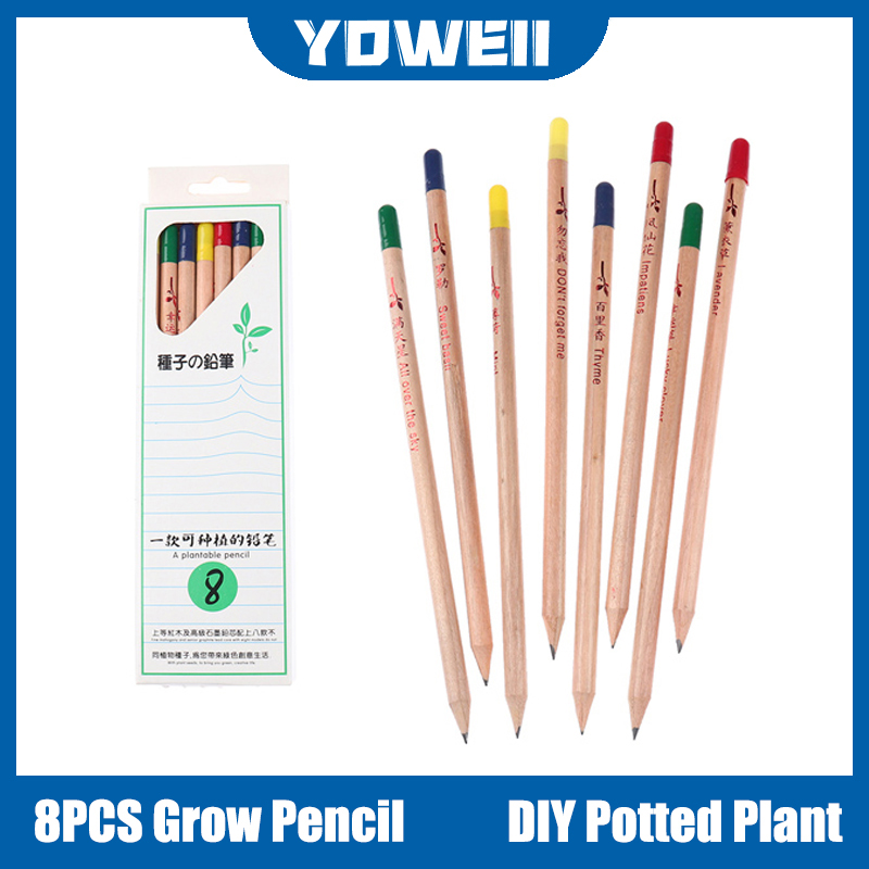 YOWEII 8PCS Idea Germination Pencil Set To Grow Pencil Sprouted Pencil ...
