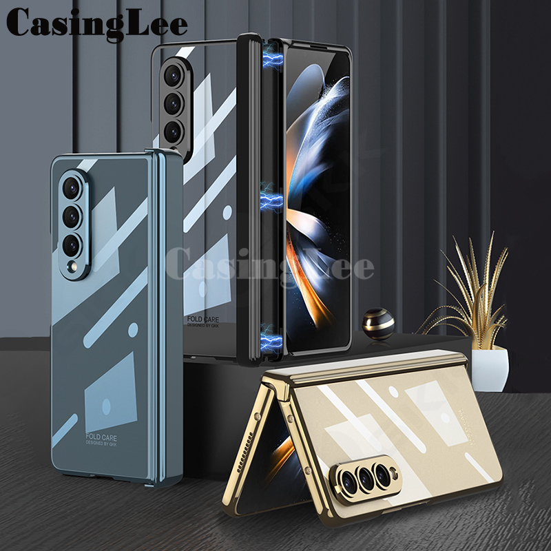 For Samsung Galaxy Z Fold 6 5 Case Transparent Plating Antioxidant ...
