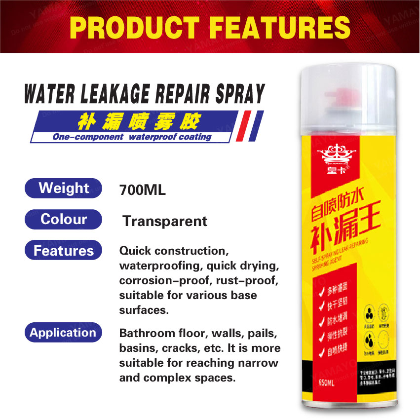 Water Leakage Repair Spray 700ml || Anti Leak Stop Pipe Cracks || Roof ...