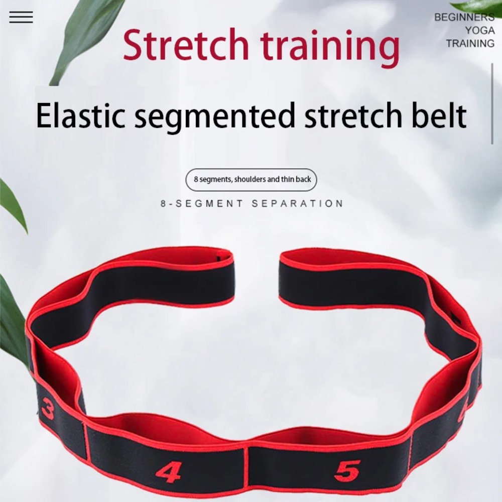 High Quality 8 Section Yoga Stretching Belt Elasticity Digital Dance ...