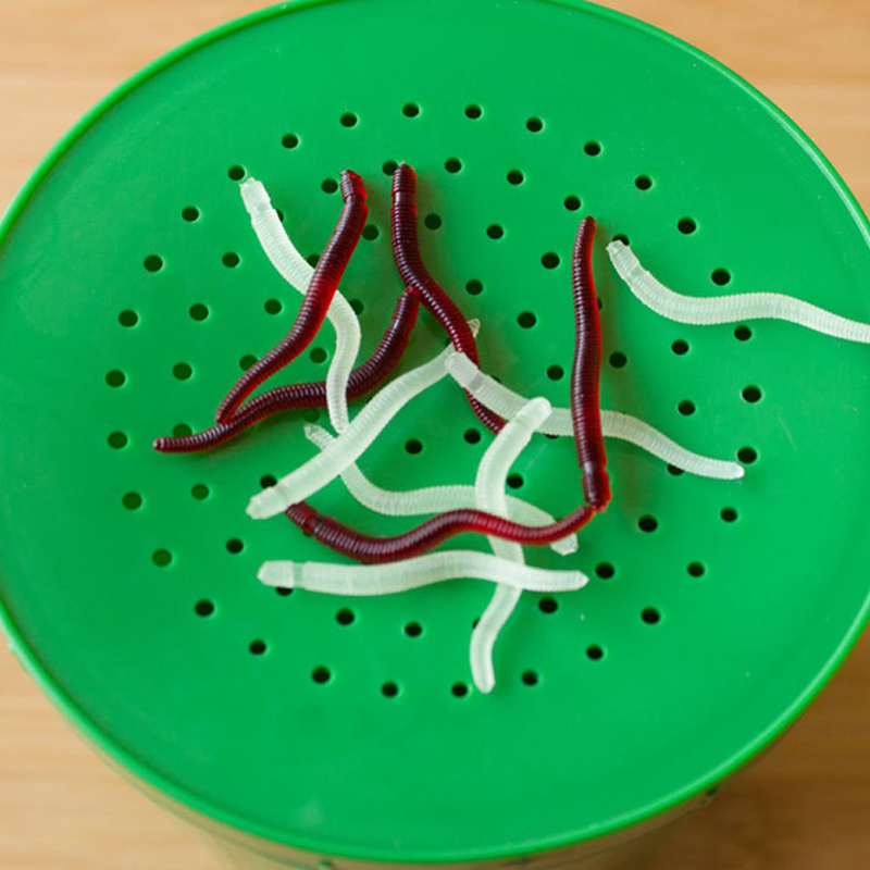 50Pcs Earthworm Worms 35mm Artificial Fishing Lures Tackle Soft Baits ...