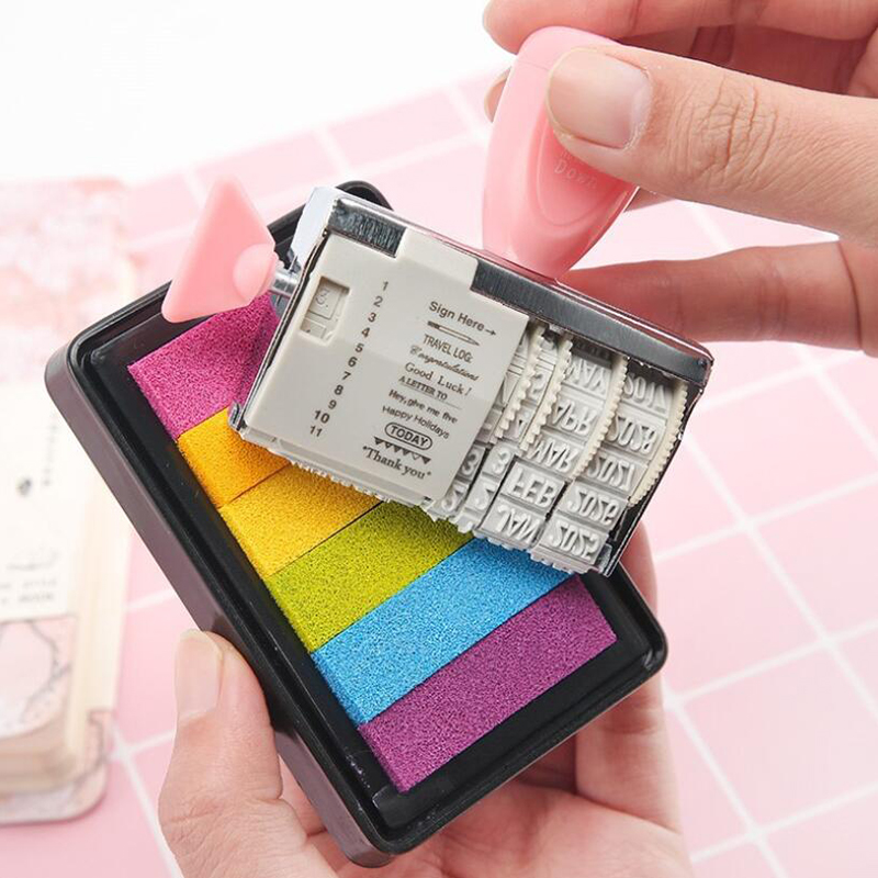 【InnovateWorld】Portable Date Roller Stamp Clear Stamps Date DIY ...