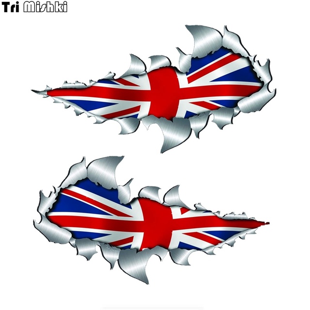 Tri Mishki W1226 English Flag Summer Car Sticker Pvc Decals Motorcycle ...